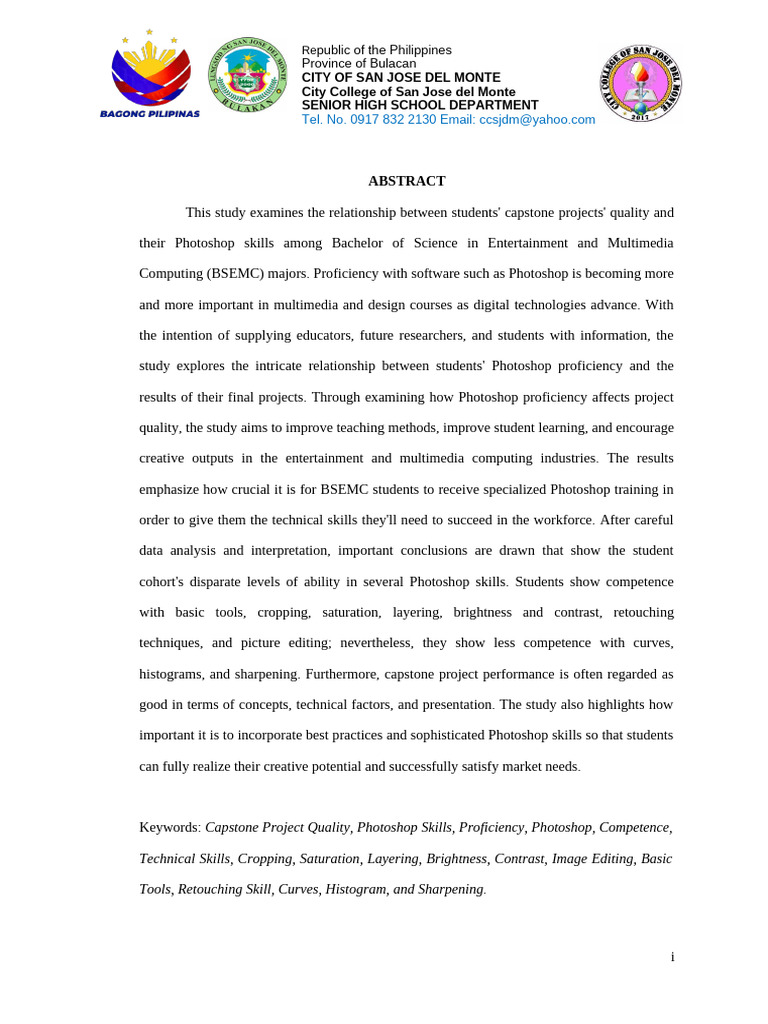 PR 2 - Relationship Between Photoshop Skills and The Quality of The ...