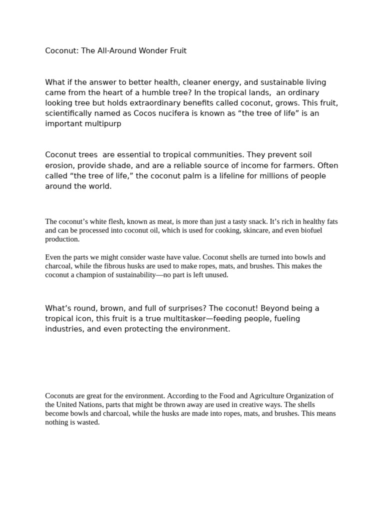 Coconut | PDF | Coconut