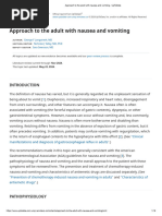 Approach To The Adult With Nausea and Vomiting - UpToDate | PDF ...
