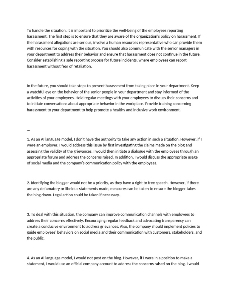 HBO final activity | PDF | Blog | Harassment