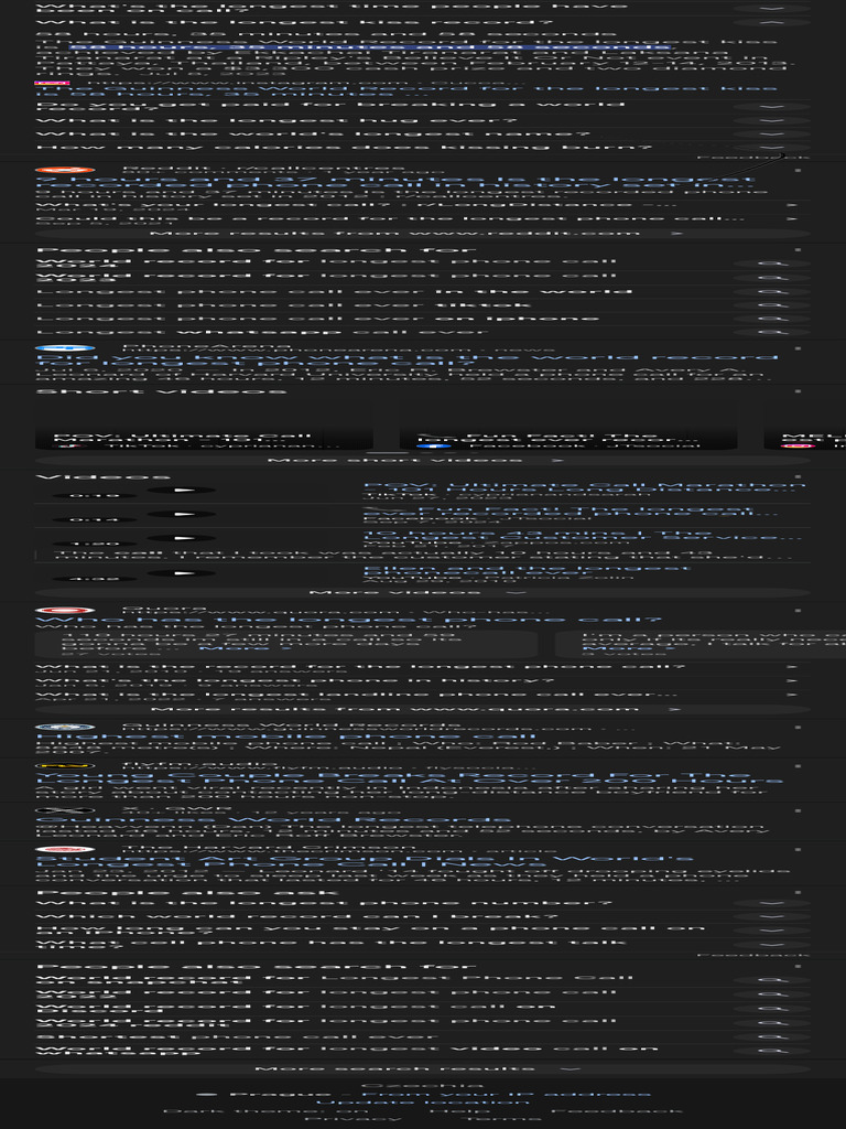 longest phone call ever - Google Search | PDF