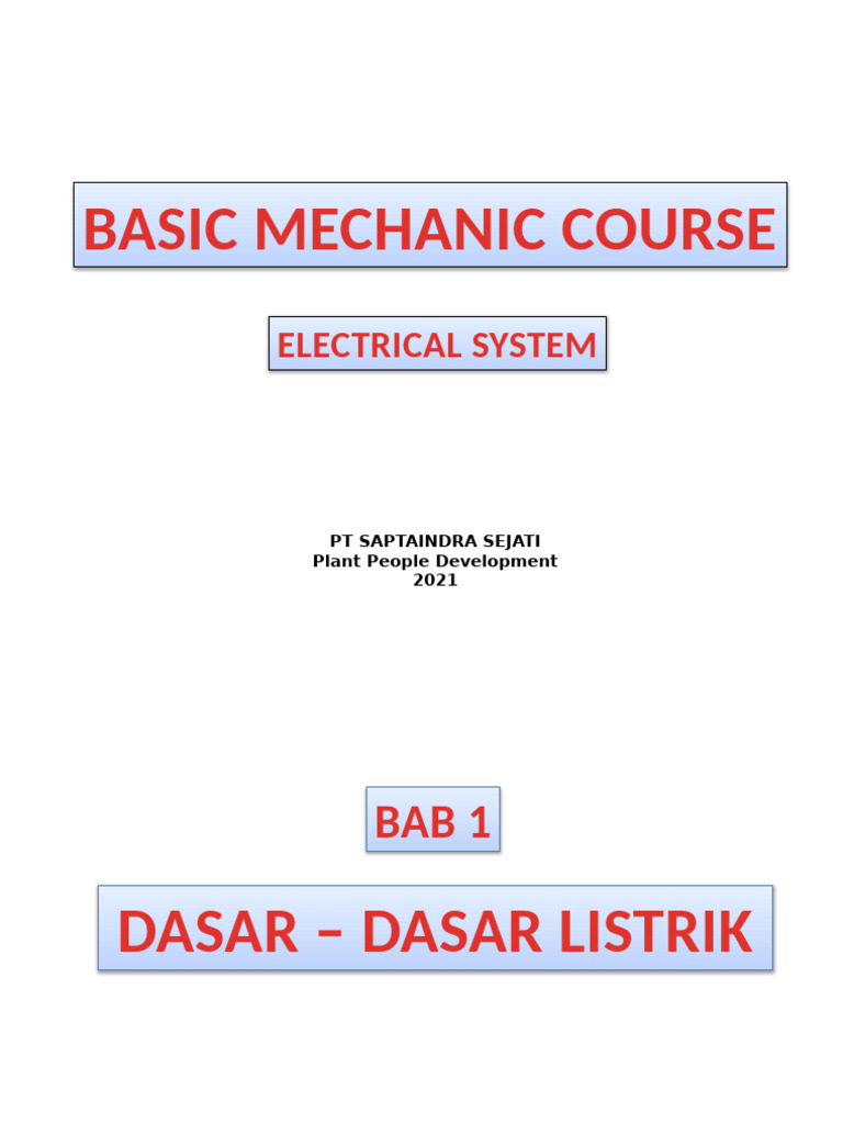 Electrical System | PDF