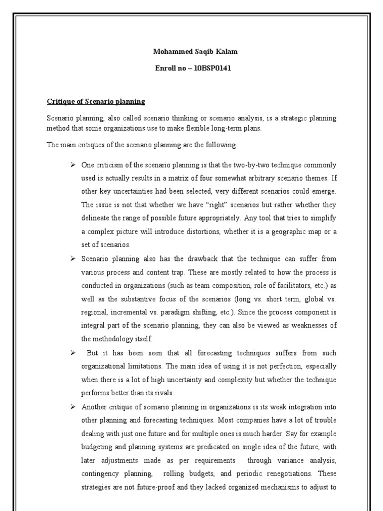 BS Assignment | Download Free PDF | Scenario Planning | Strategic Management