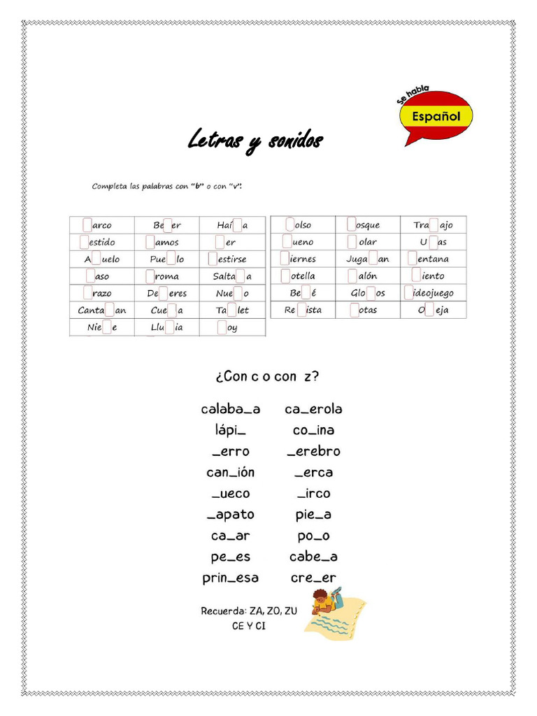 Letras y Sonidos I | PDF