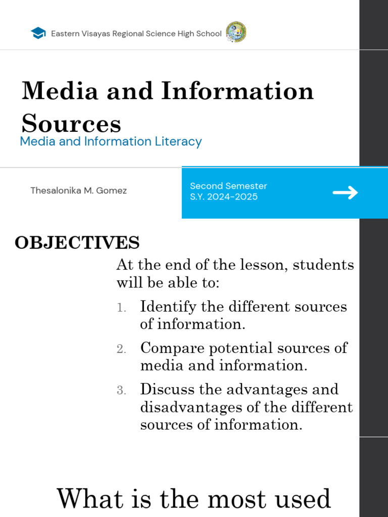 Lesson 5 Media And Information Sources Pdf Libraries Computer Network