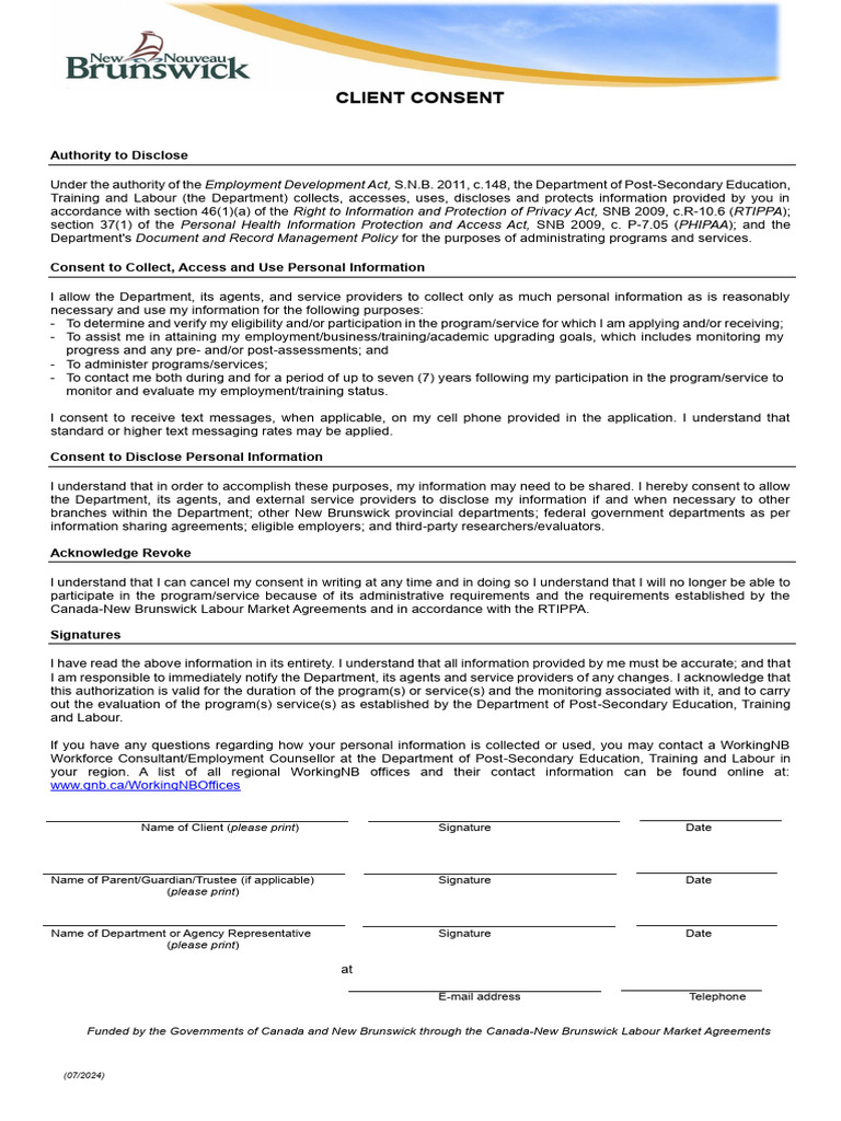 ED - Consent - Form - E - Jul 2024 | PDF | Employment
