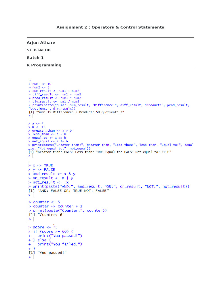 R Assignment 2 | PDF