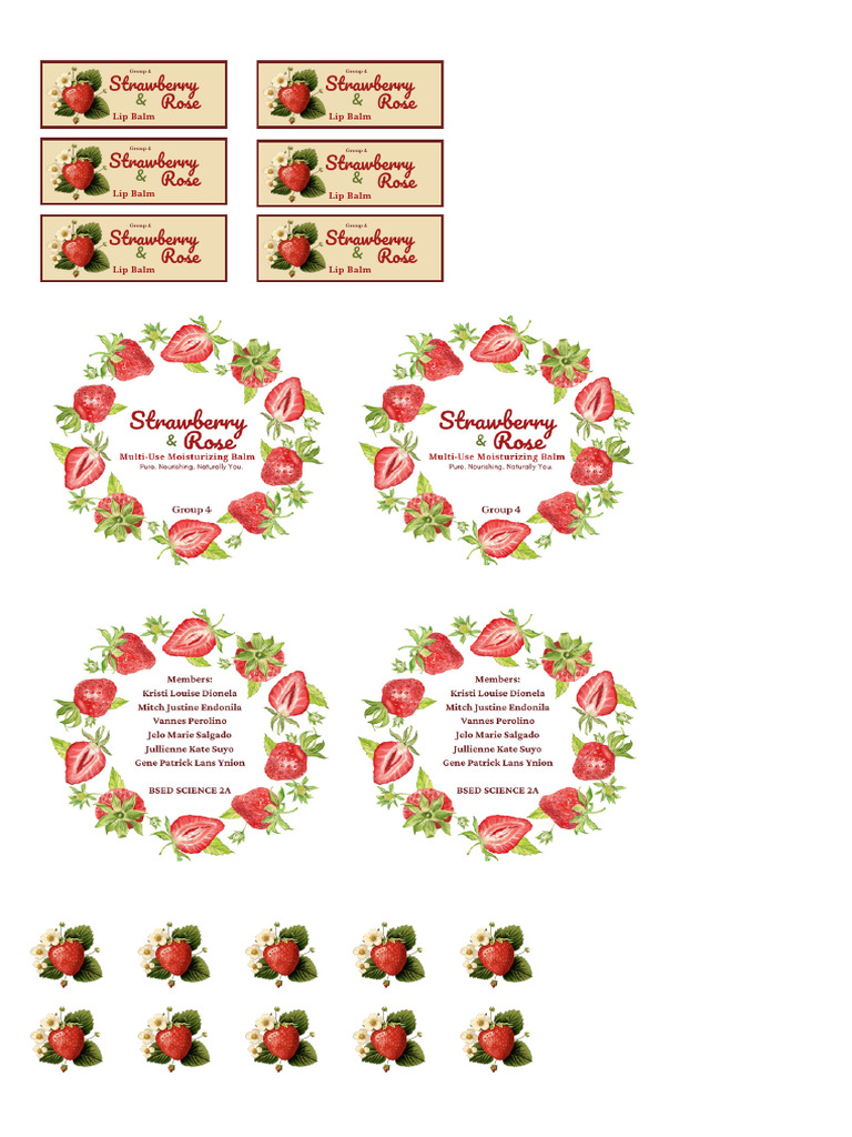 Strawberry & Rose Lip Balm | PDF