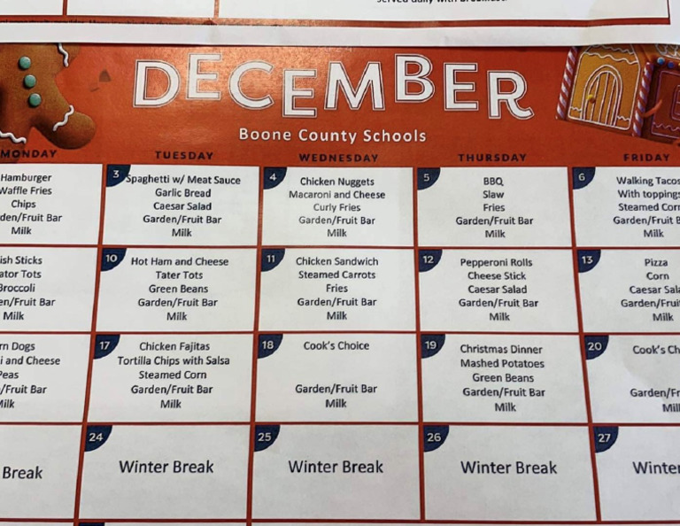 December Lunch Menu | PDF