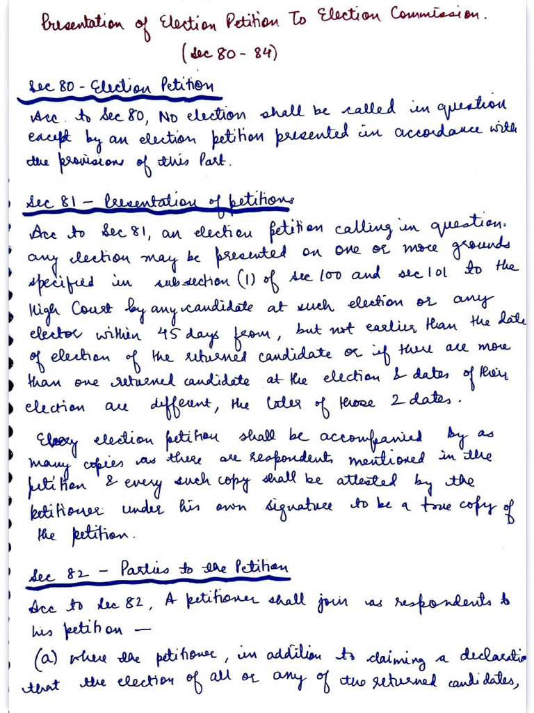 Presentation of Election Petition | PDF