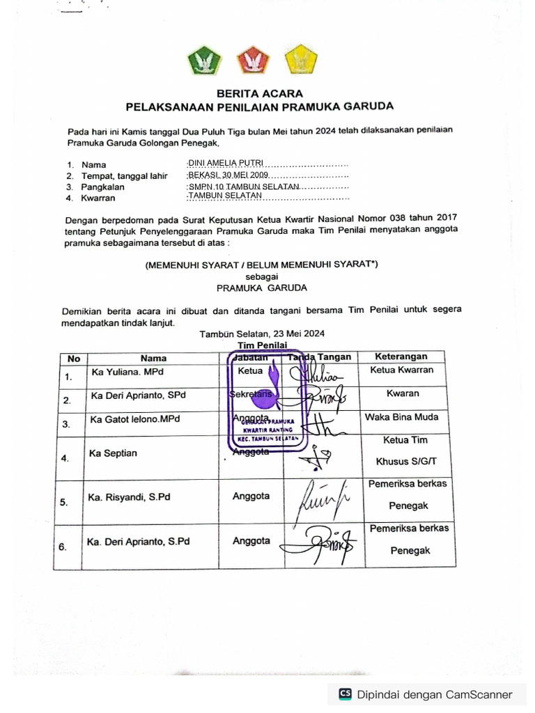 Profil Dini Amelia Putri, Bekasi | PDF