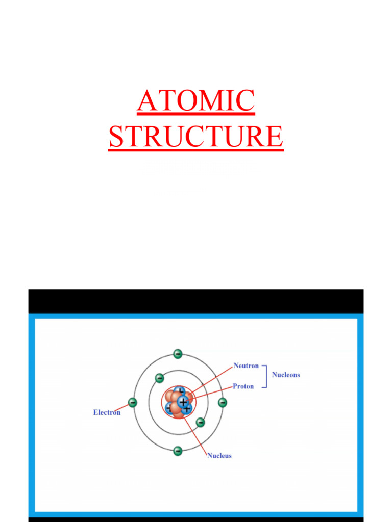 Atomic Structure | PDF
