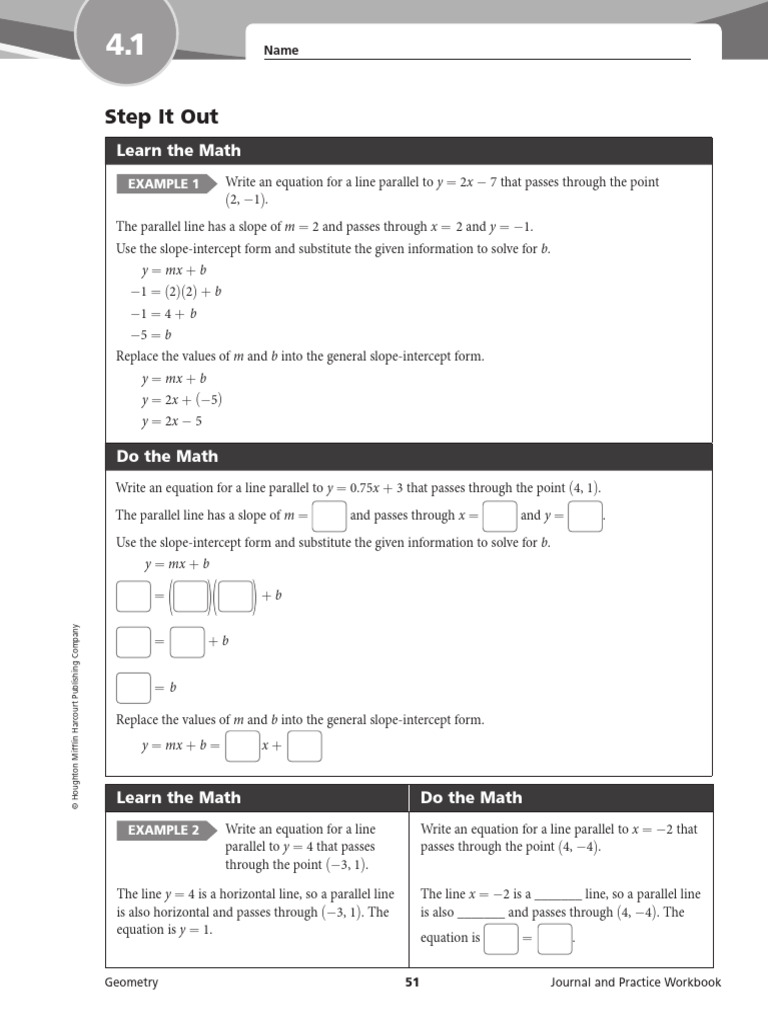 Lesson-4.1 Homework | PDF | Line (Geometry) | Classical Geometry