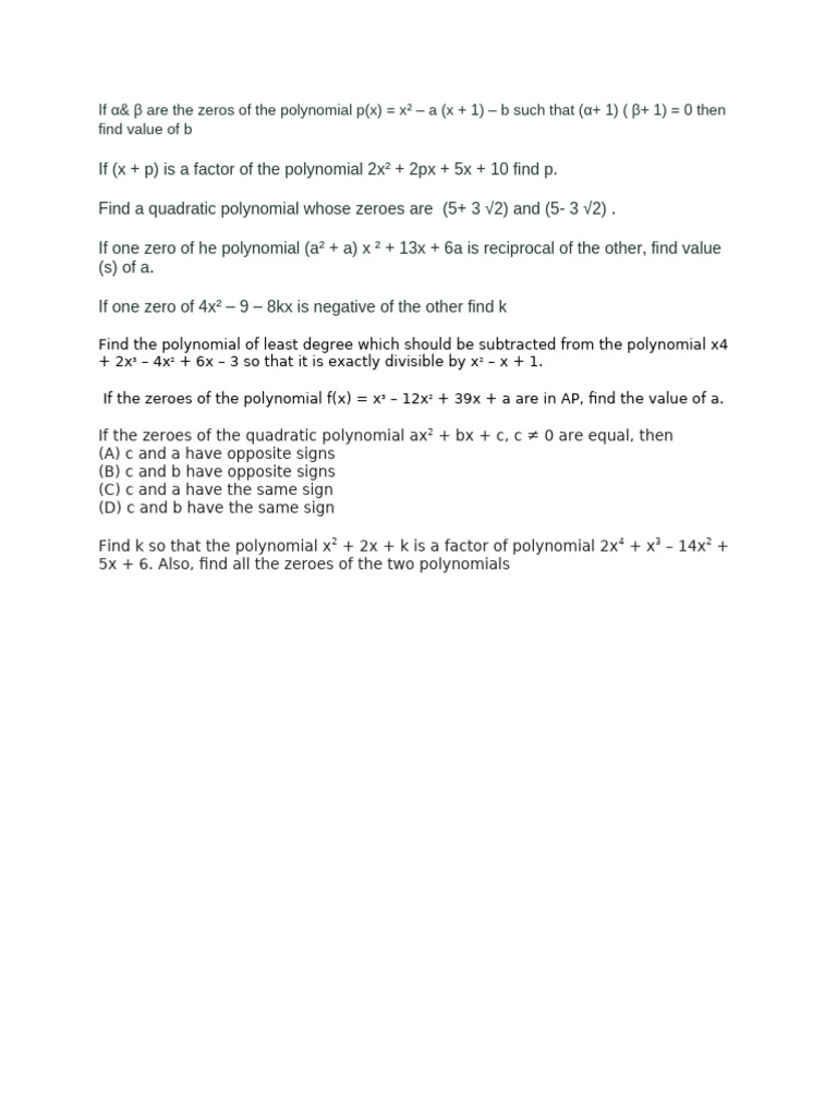 Polynomials | PDF