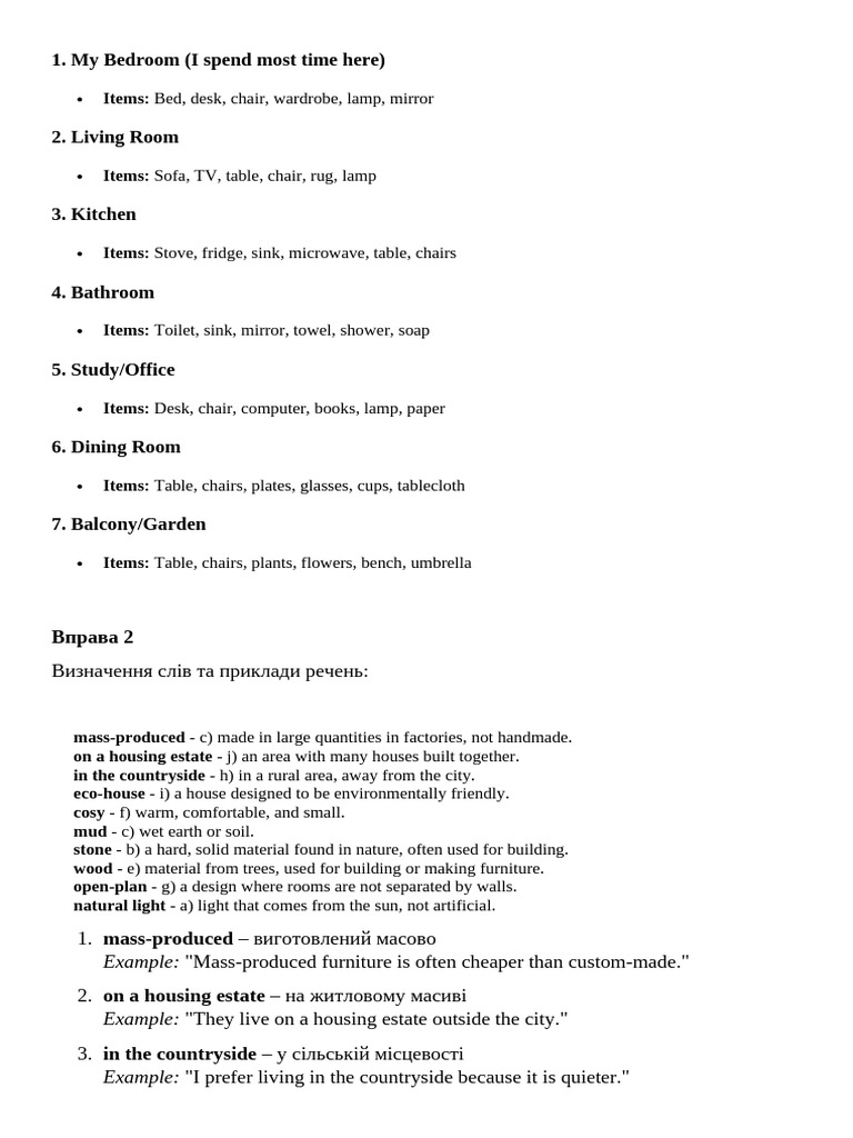 Interior Design Vocabulary and Quiz | PDF | Home | Interior Design