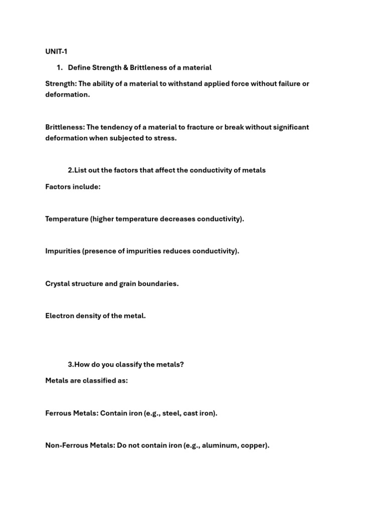 Mechanical 2 Marks | PDF | Engines | Metals
