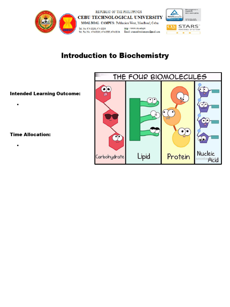 Lesson-1-Introduction-to-Biochemistry | PDF | Nucleotides | Proteins Lesson-1-Introduction-to-Biochemistry | PDF | Nucleotides | Proteins