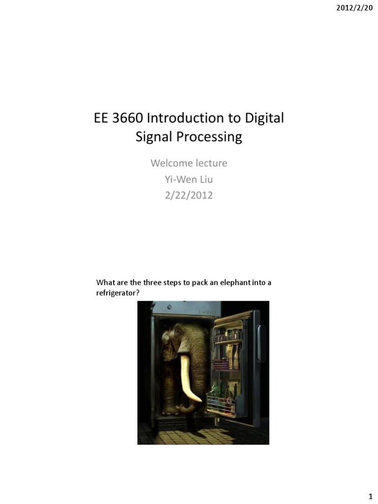 Digital Signal Processing Course Overview | PDF | Art