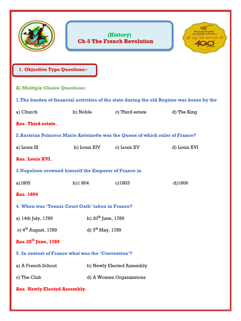 Class 9 French Revolution Study Guide | PDF | French Revolution | Taxes