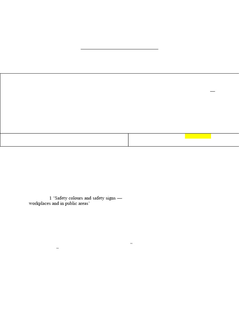 Safety Colours and Signs Code of Practice | PDF | Emission Spectrum ...