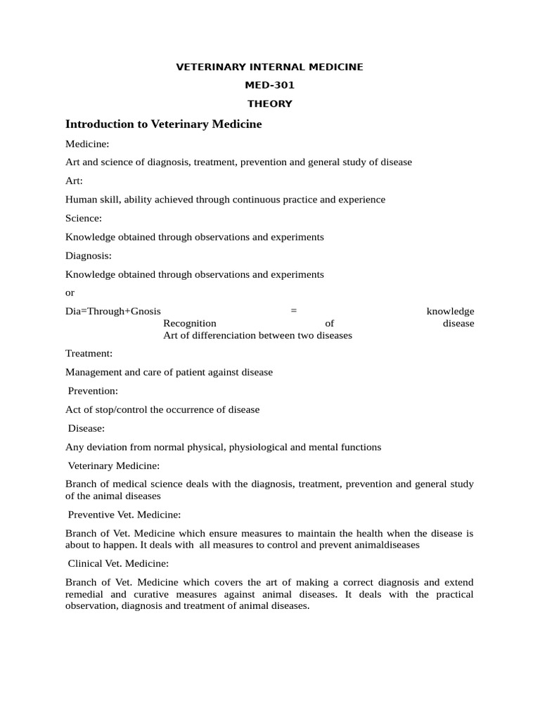Veterinary Internal Medicine | PDF | Medical Diagnosis | Medicine