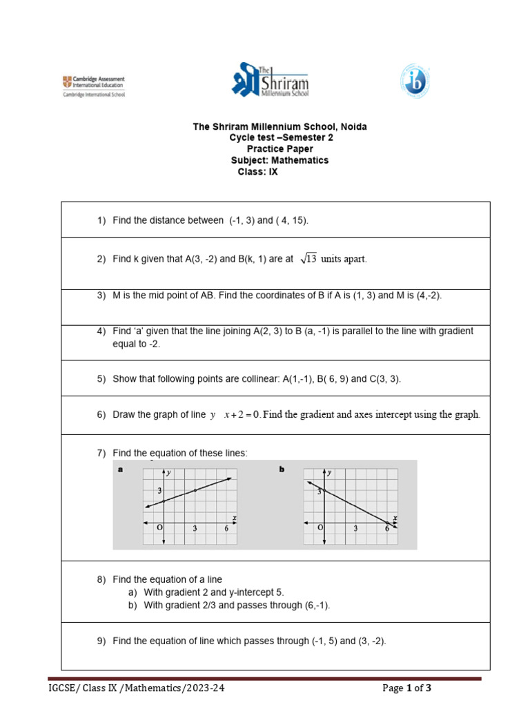 73196_1 | PDF | Line (Geometry) | Equations