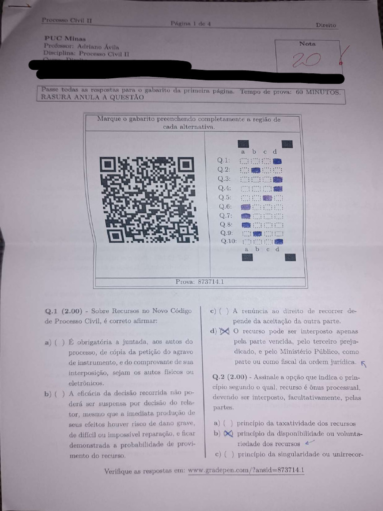 Provas Processo Civil II | PDF