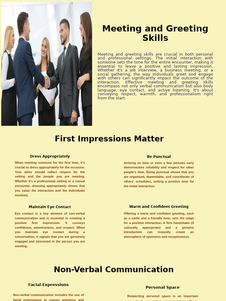 Mastering First Impressions | PDF | Nonverbal Communication | Body Language