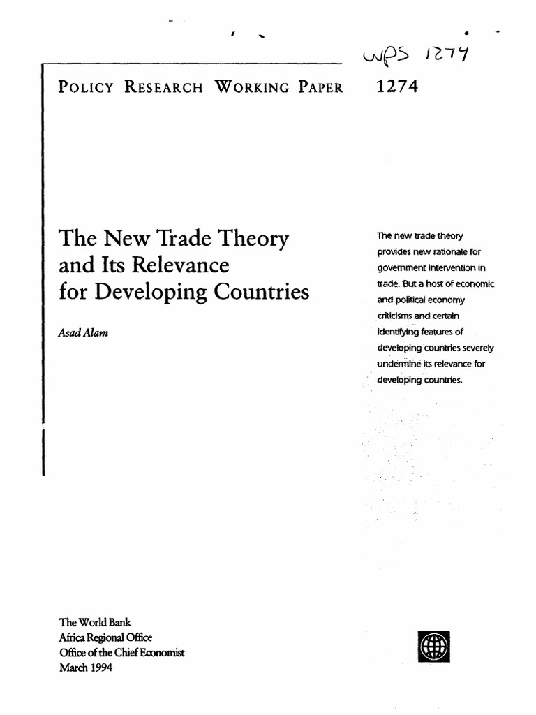 New Trade Theory's Impact on Developing Countries | PDF | Subsidy | Tariff