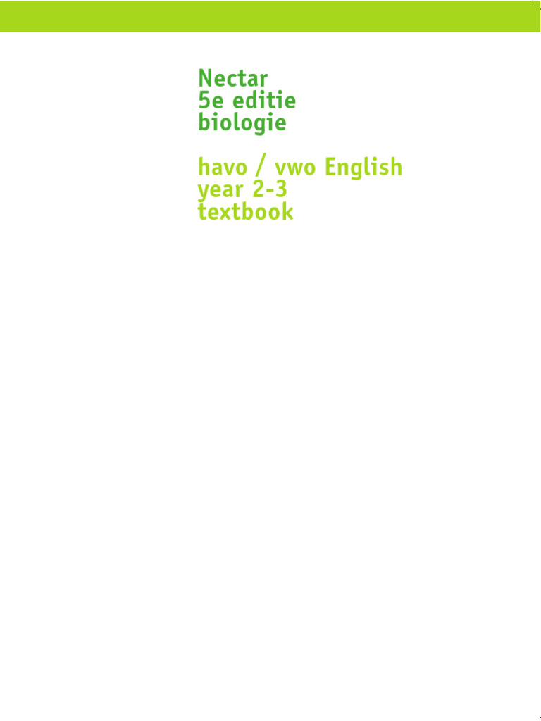 Nectar Biology Textbook for Havo/Vwo | PDF | Biology