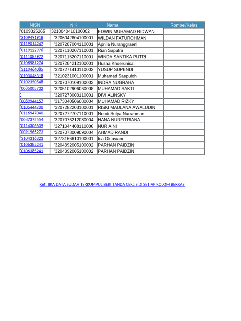 PERBAIKAN DATA SISWA (AutoRecovered) | PDF