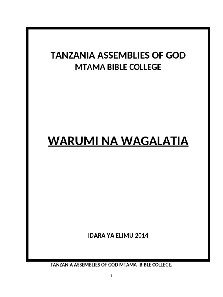 Warumi Na Wagalatia | PDF