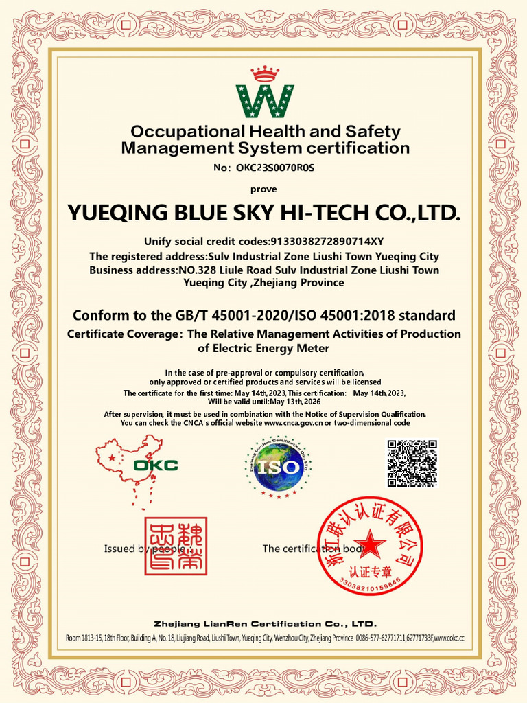 Iso 45001 Blue Sky | PDF