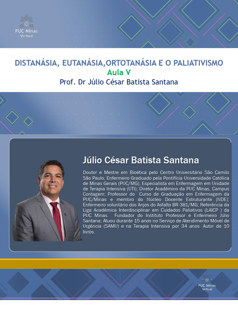 Aula V DISTANÁSIA, EUTANÁSIA, ORTOTANÁSIA E O PALIATIVISMO 2023 | PDF ...
