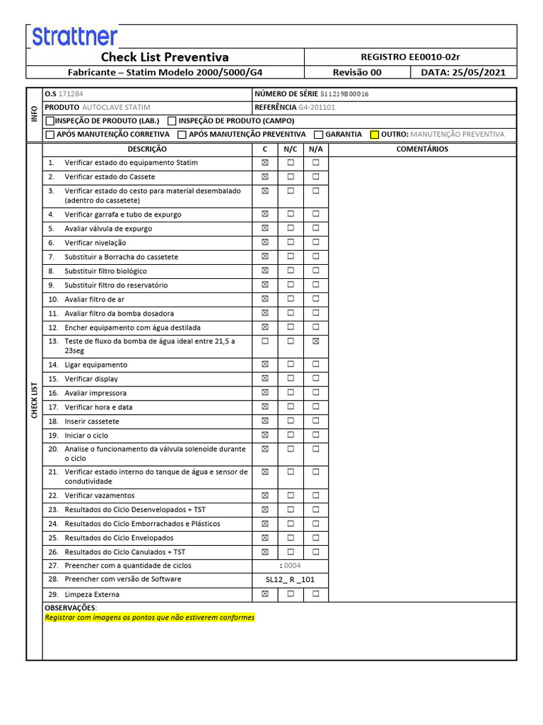At.0135 - 00 - EE0010-02rR00 Check List Preventiva – Scican – Statim ...