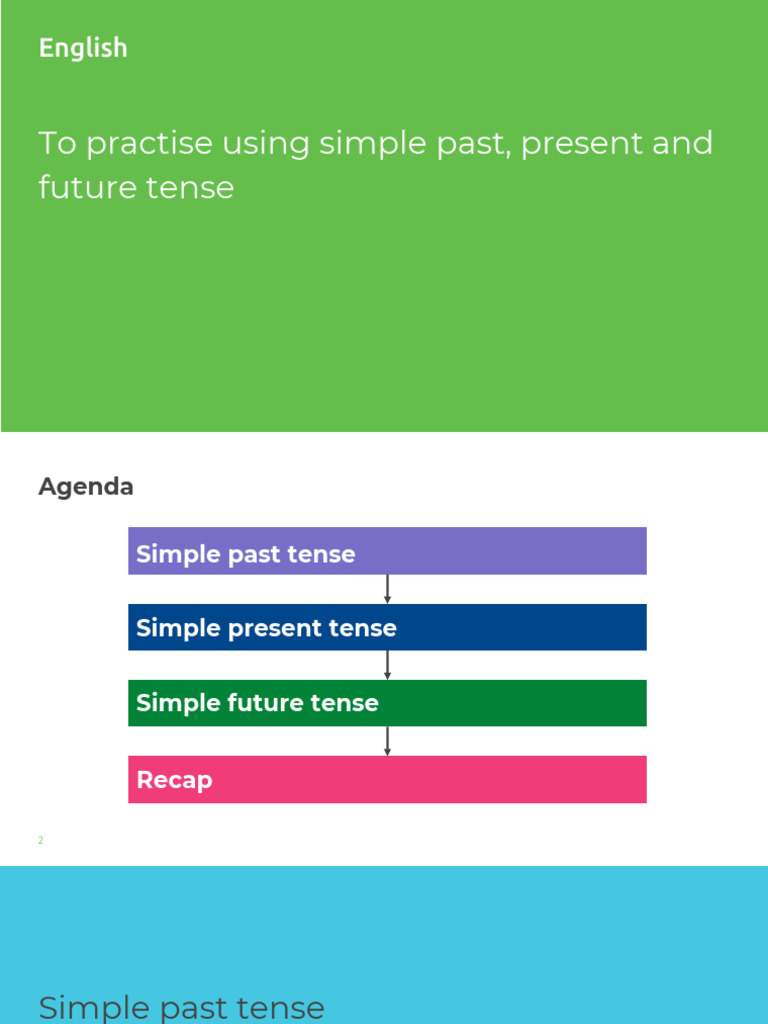 Presentation Past Present Future | PDF | Grammatical Tense | Grammar