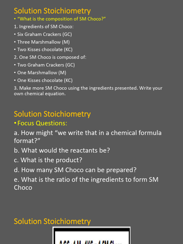 Solution-Stoichiometry Revised | PDF | Stoichiometry | Mole (Unit)
