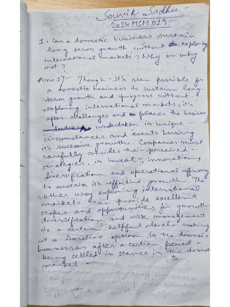 Merits and Demerits of a Domestic Business Operating International and ...