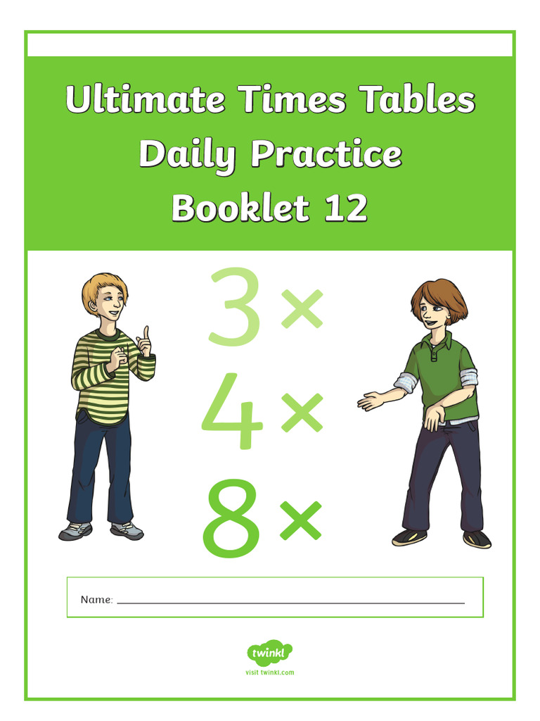 Ultimate Times Table Daily Practice Booklet 12 | PDF