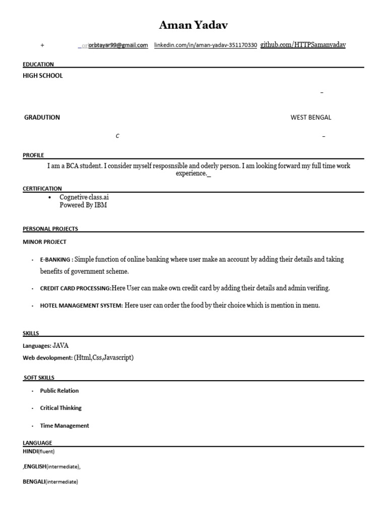 Final Resume Template | PDF