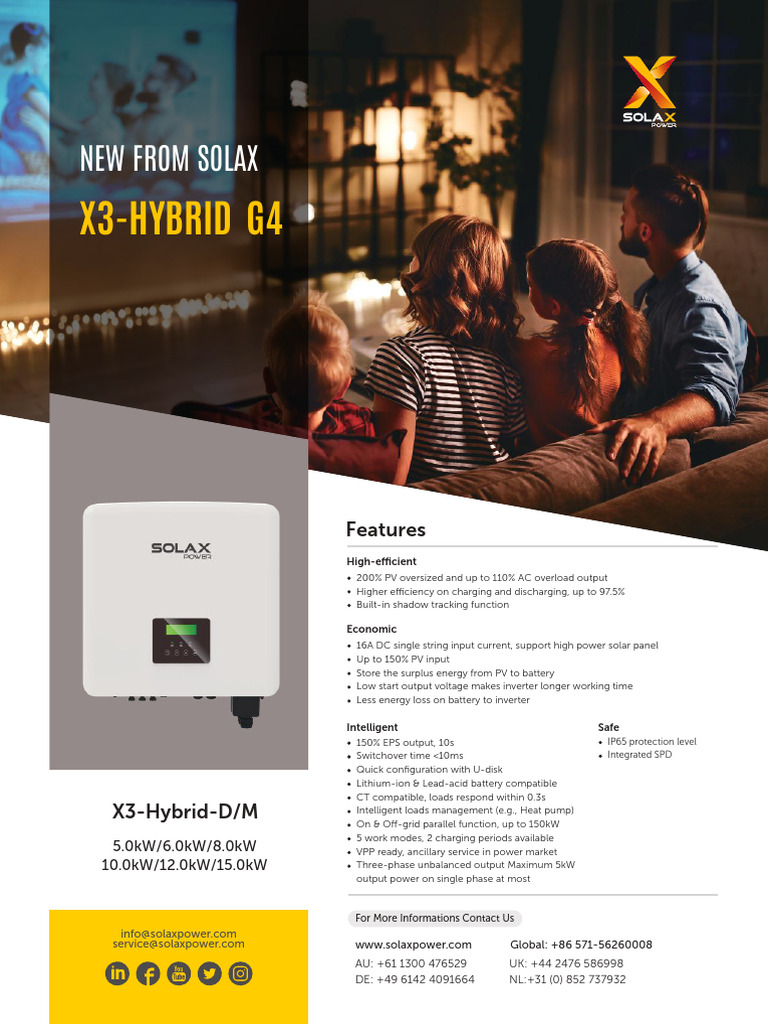 x3 Hybrid g4 Datasheet en | PDF | Sustainable Technologies | Power Electronics