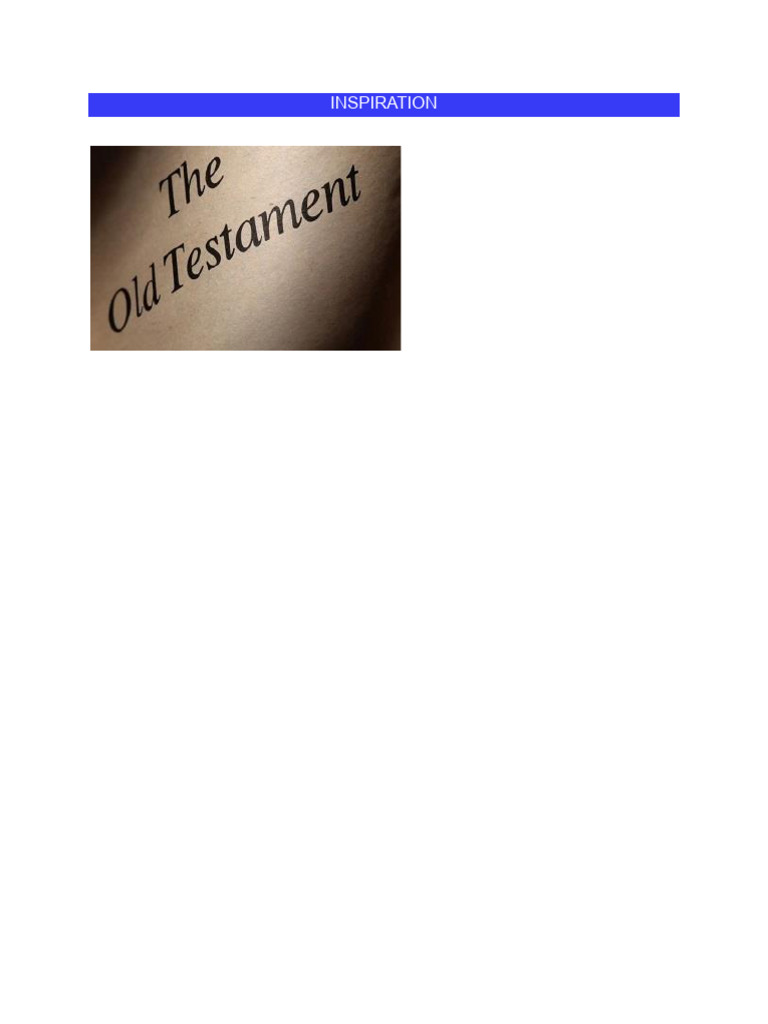 Old Testament | PDF | Bible | Hebrew Bible