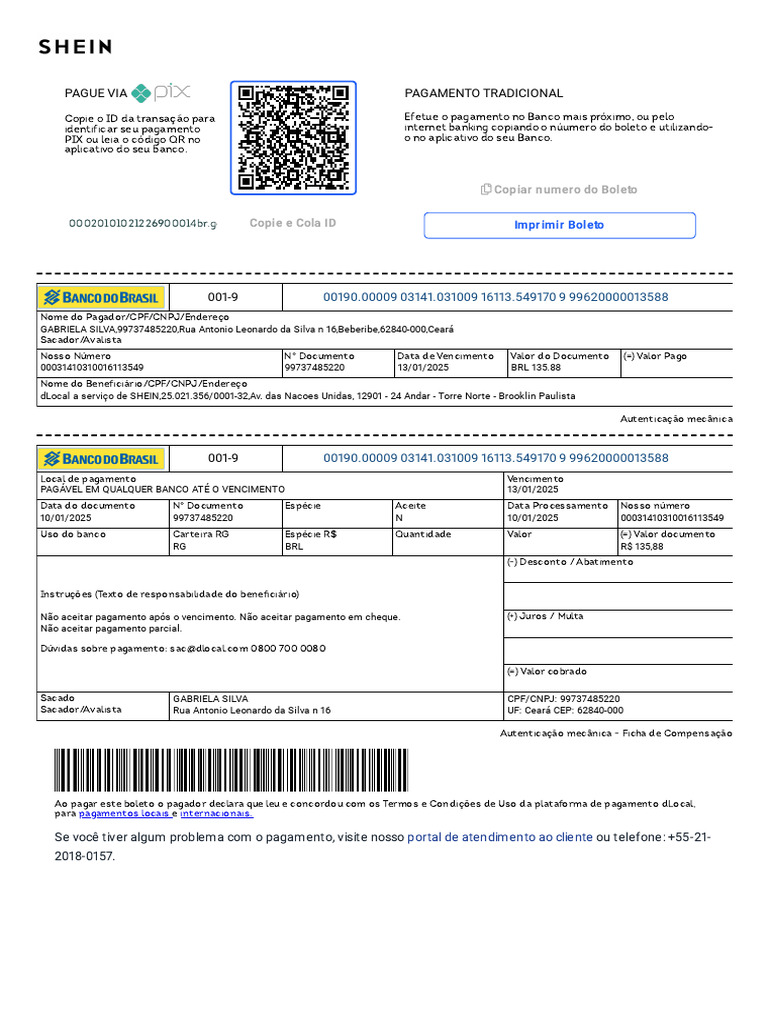 Boleto Prancha | PDF | Pagamentos | Tecnologia financeira