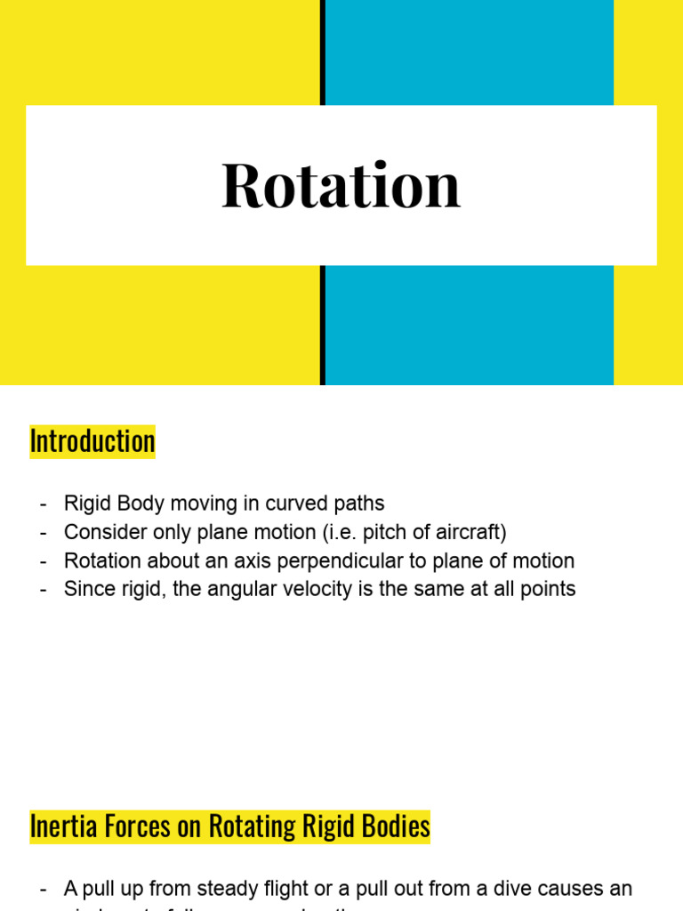Inertia Forces on Rotating Rigid Bodies | PDF