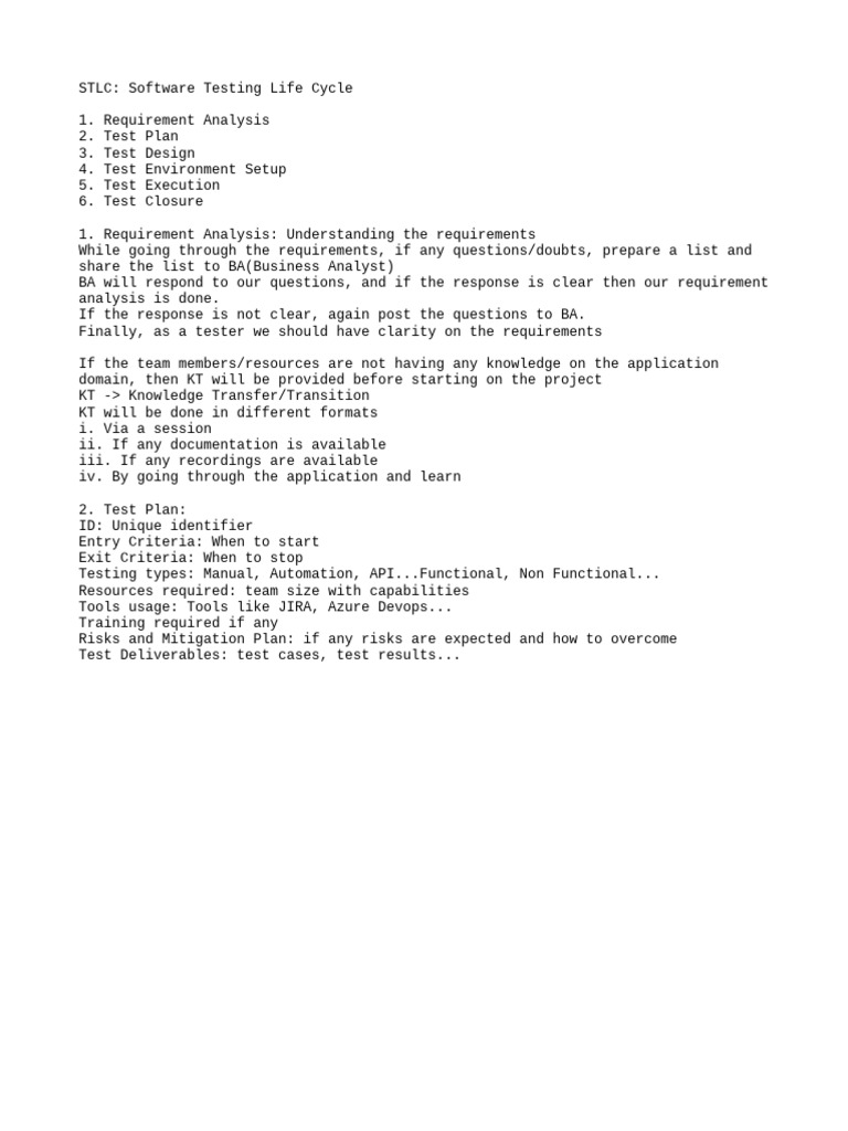 STLC Overview: Phases of Software Testing | PDF