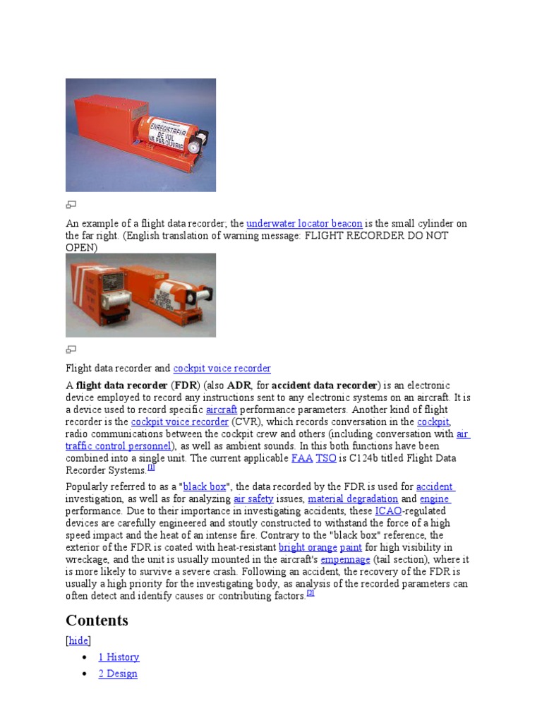 Underwater Locator Beacon | PDF | Flight Recorder | Aviation Safety