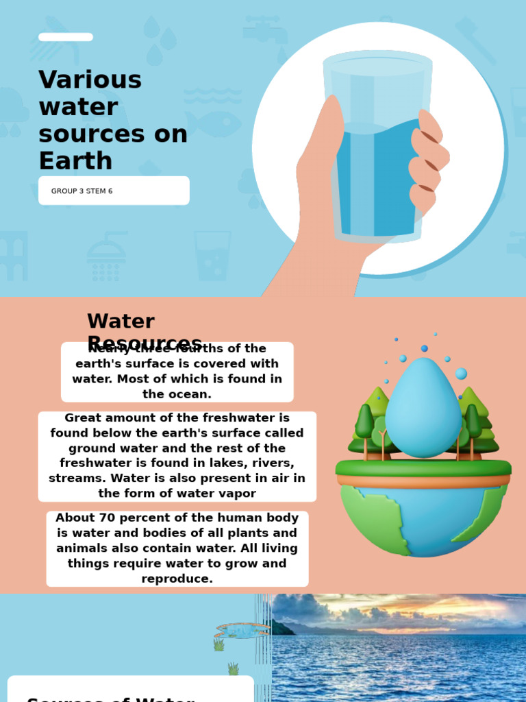 Sources of Water on Earth Explained | PDF | Water | Fresh Water