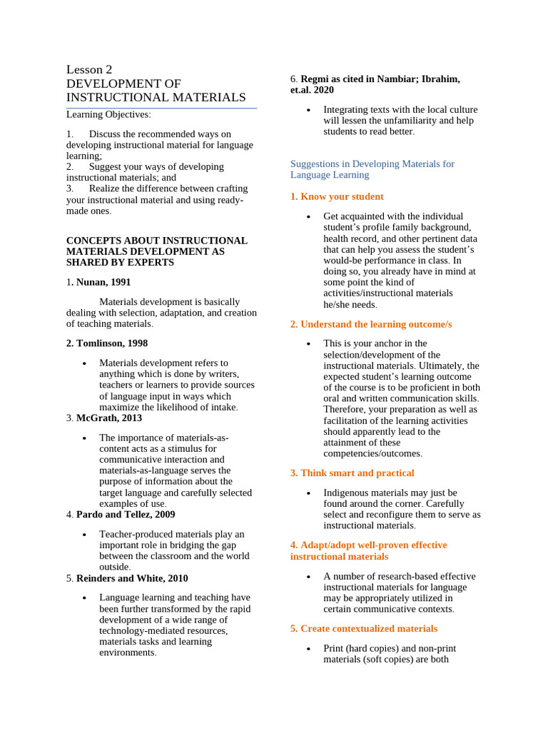 LESSON 2 | PDF | Learning | Pedagogy