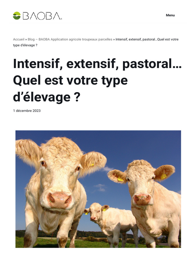 Types d'élevage : intensif, extensif, pastoral | PDF | Pastoralisme ...