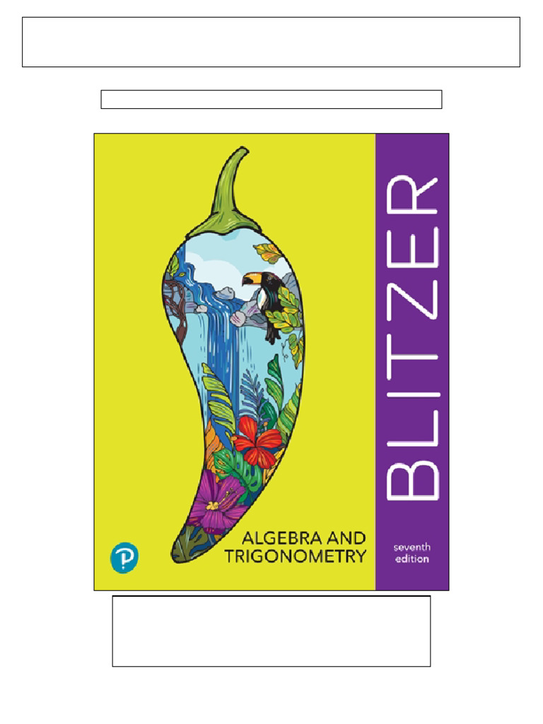 Test Bank For Algebra and Trigonometry 7th Edition by Blitzer | PDF ...